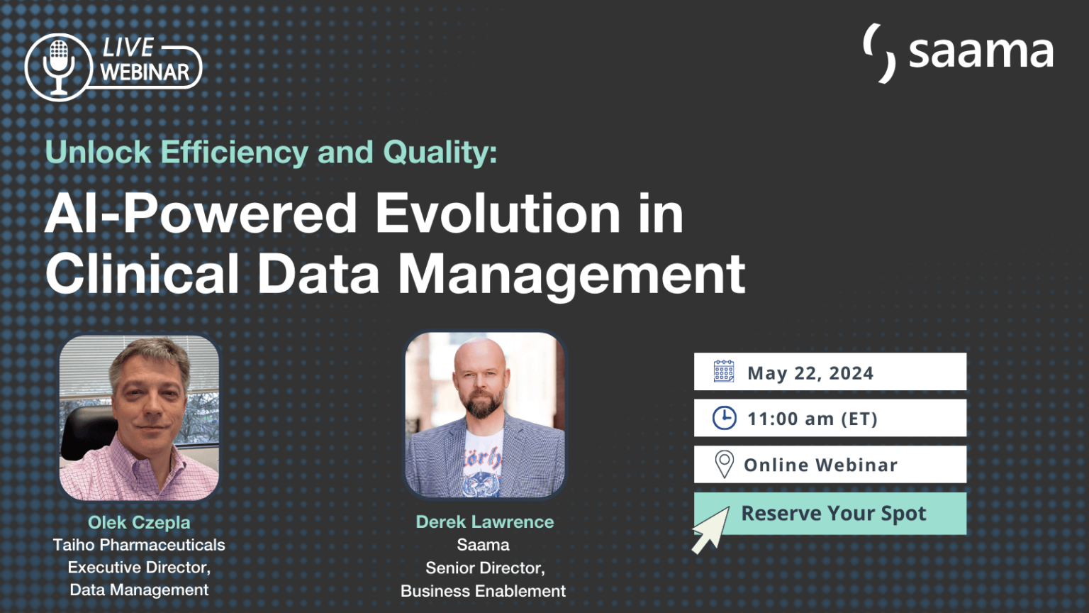 #1 in AI Clinical Analytics | Saama