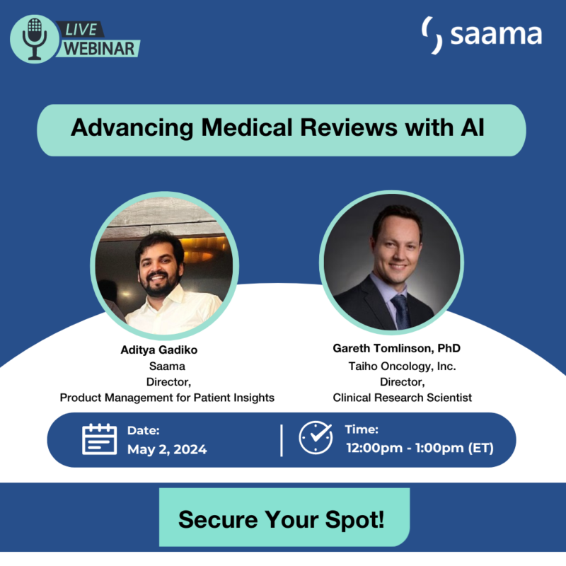Schedule A Demo | Saama - #1 in AI Clinical Analytics